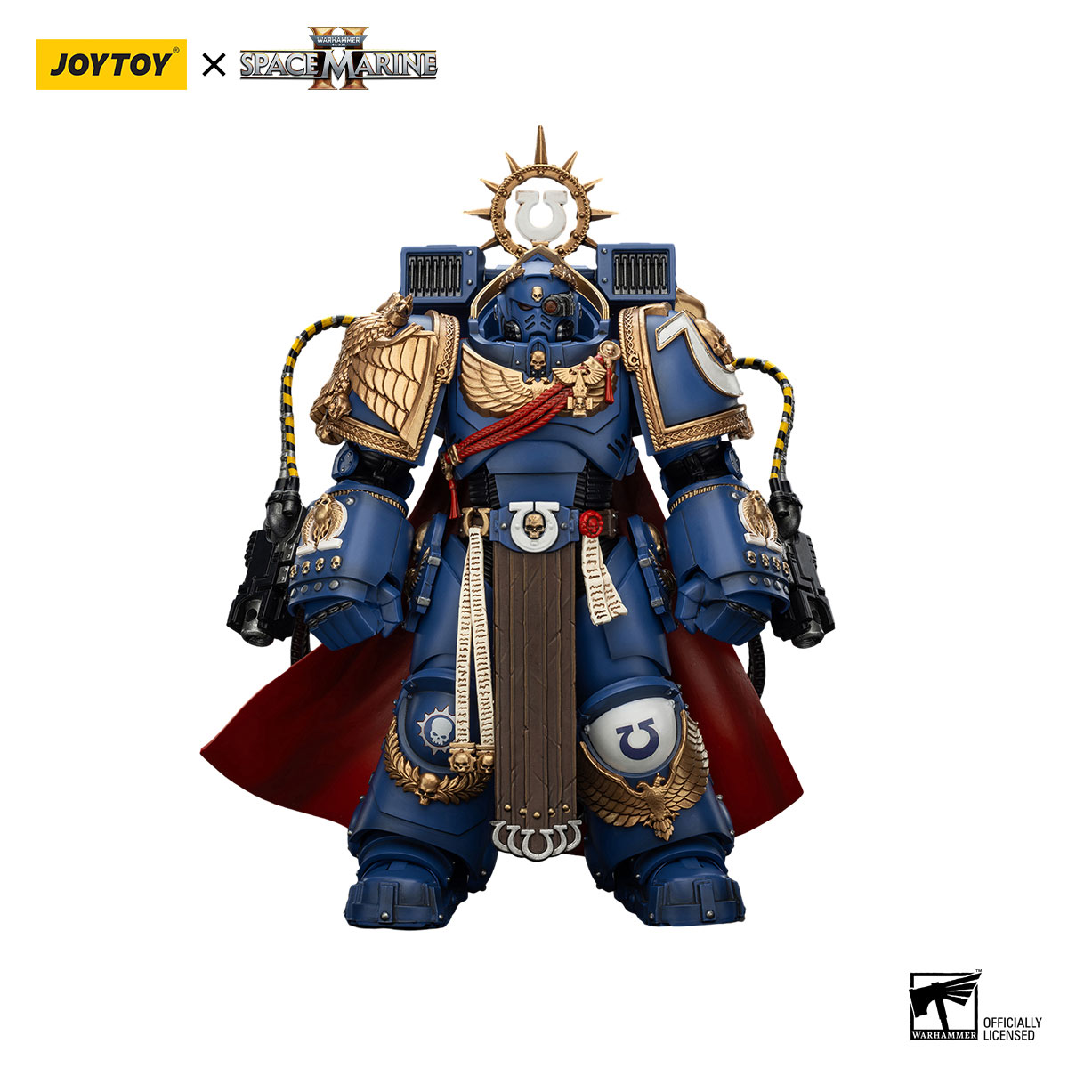 JOYTOY Warhammer Ultramarines Marneus Calgar, Chapter Master with MkX Gravis Armour and ...