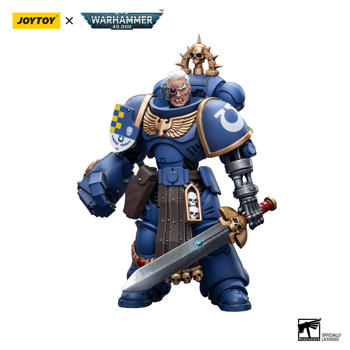 JoyToy Warhammer 40K Ultramarines Lieutenant with Power Fist