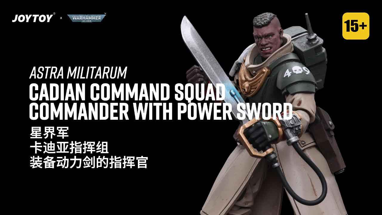 Astra Militarum Cadian Command Squad Commander with Power Sword