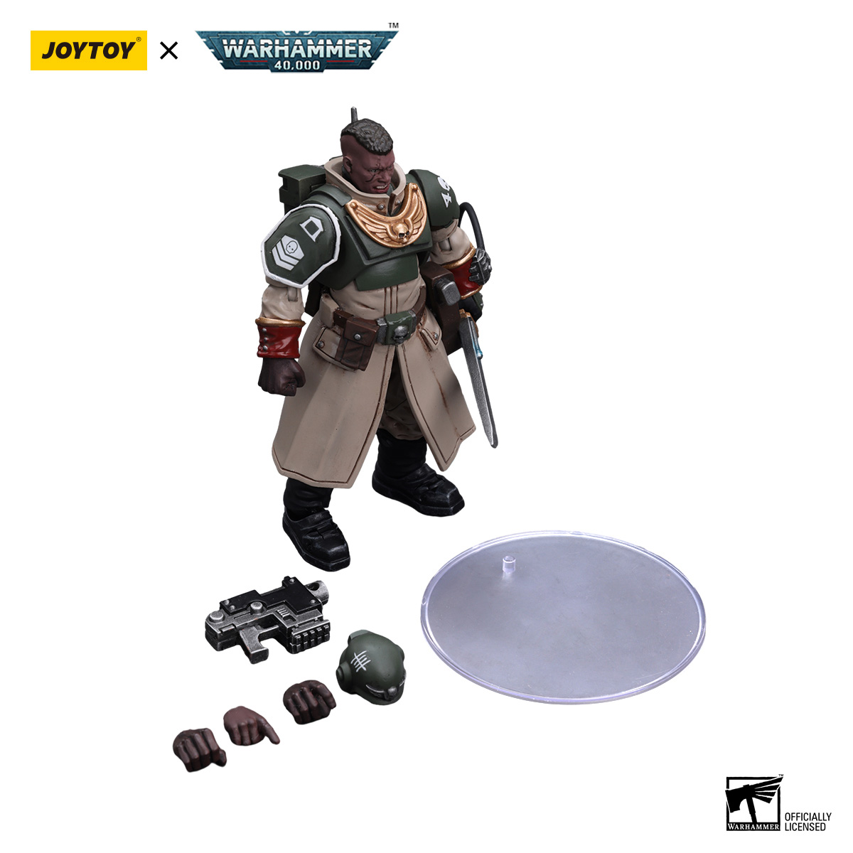 Astra Militarum Cadian Command Squad Commander with Power Sword