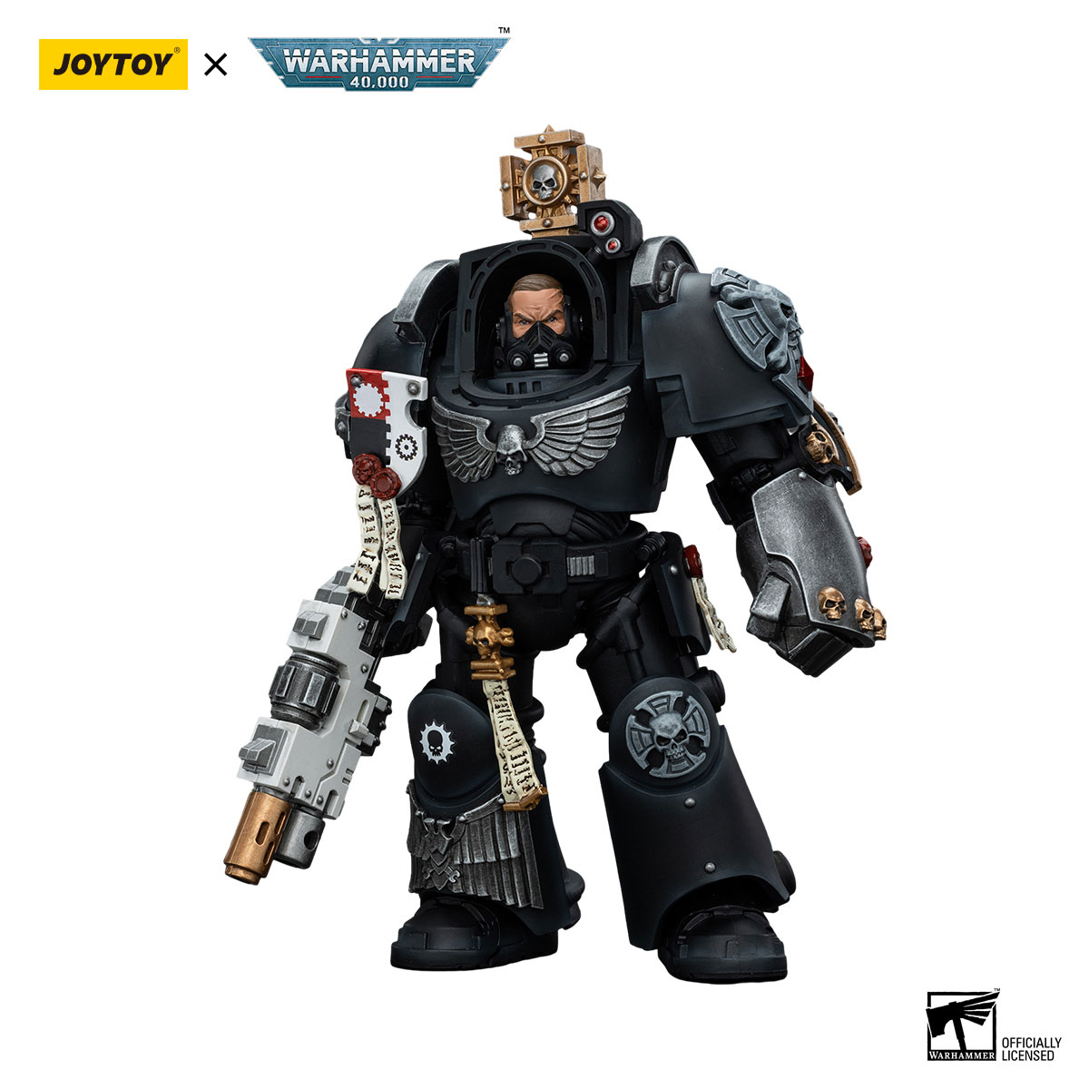 JOYTOY WARHAMMER Iron Hands Captain in Terminator Armour