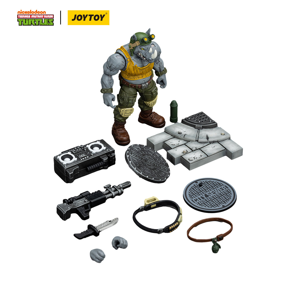 JOYTOY TMNT Rocksteady Action Figure
