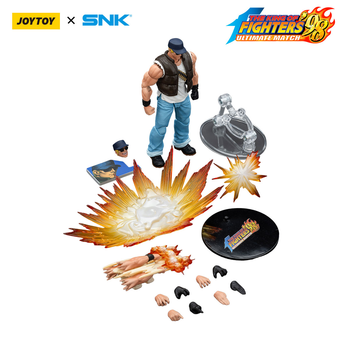 JOYTOY SNK KOF'98UM Ikari Warriors Team Clark Still Action Figure