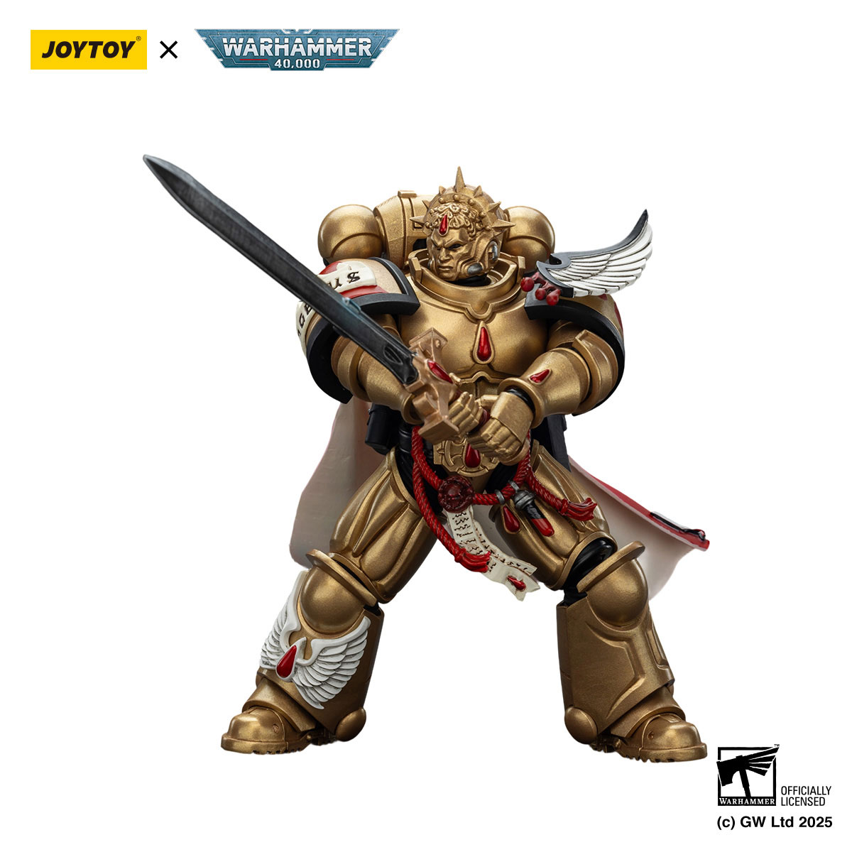 JOYTOY Warhammer Blood Angels Captain with Heavy Bolt Pistol & Power Sword