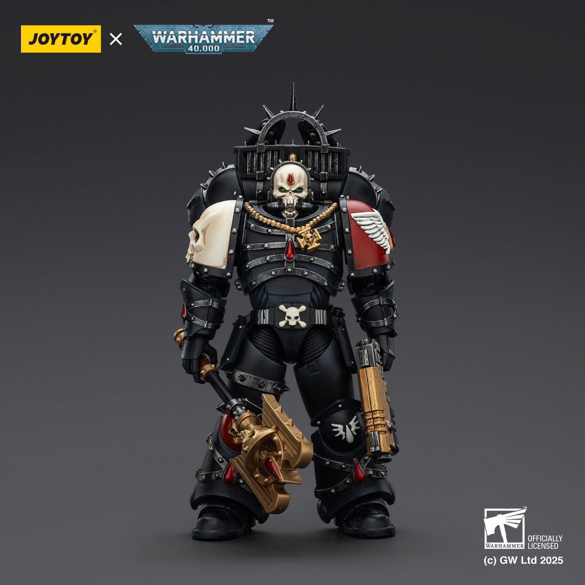 JOYTOY Warhammer Blood Angels Lemartes with Jump Pack, Blood Crozius ...