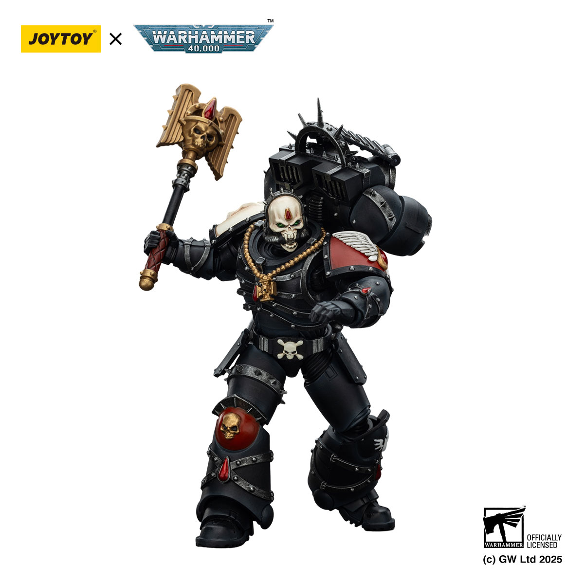 JOYTOY Warhammer Blood Angels Lemartes with Jump Pack, Blood Crozius ...