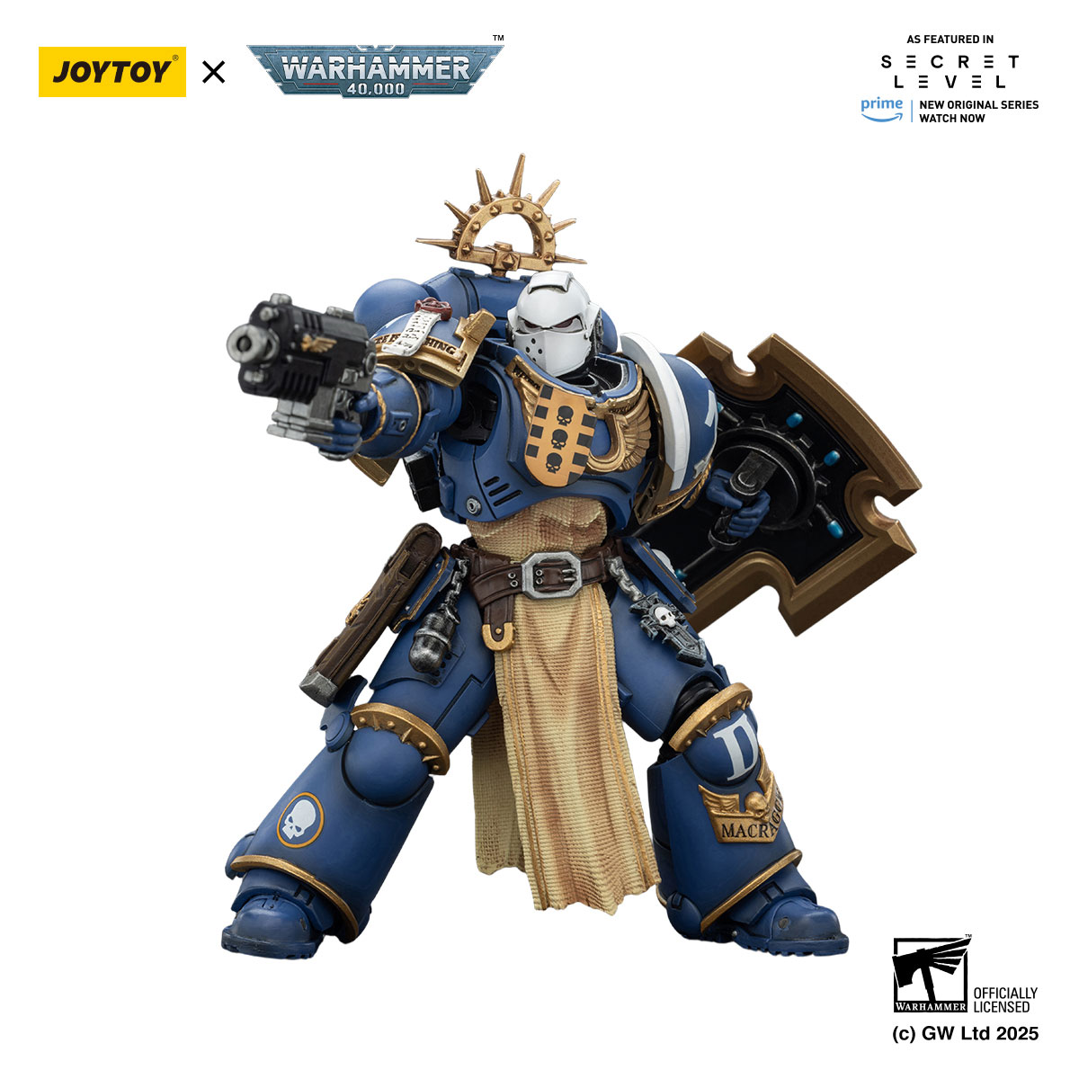 JOYTOY Ultramarines Levantus 1:15 Scale Figure | Warhammer 40k Bladeguard