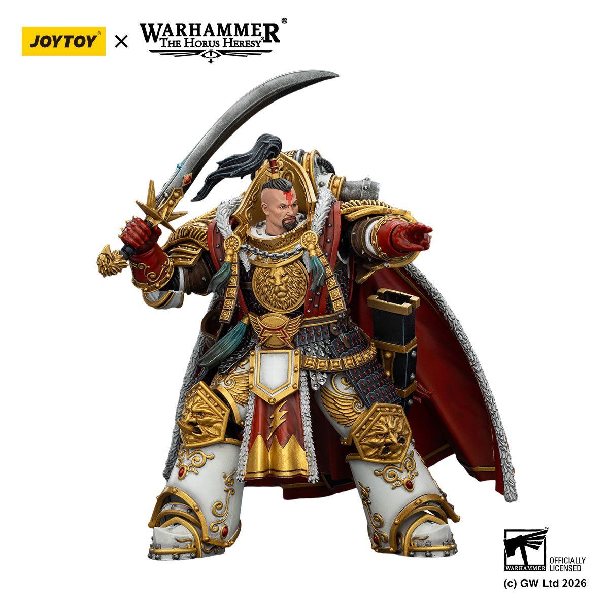 Joytoy Warhammer 30k - White Scars Jaghatai Khan Primarch Action Figure